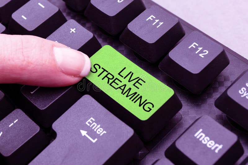 Writing Displaying Text Live Streaming. Business Idea Transmit Live ... Writing Displaying Text Live Streaming. Business Idea Transmit Live ...