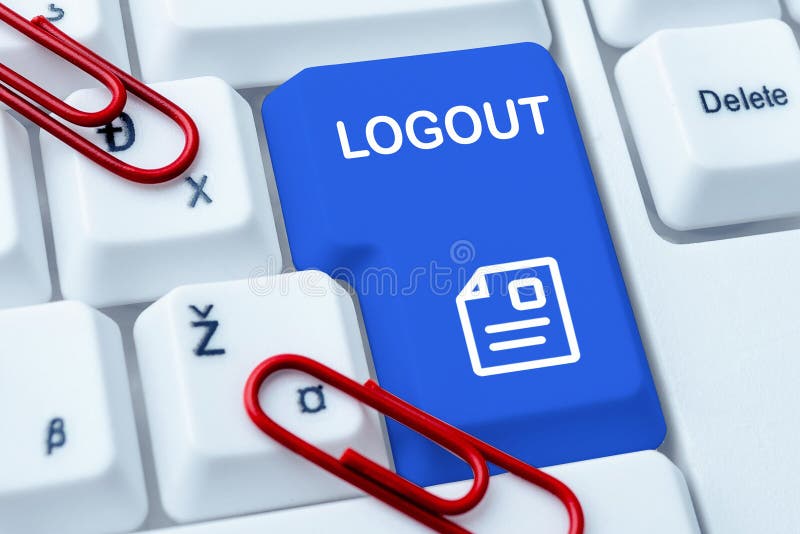 Writing Displaying Text Logout Business Idea Go Through Procedures To Conclude Use Of Computer