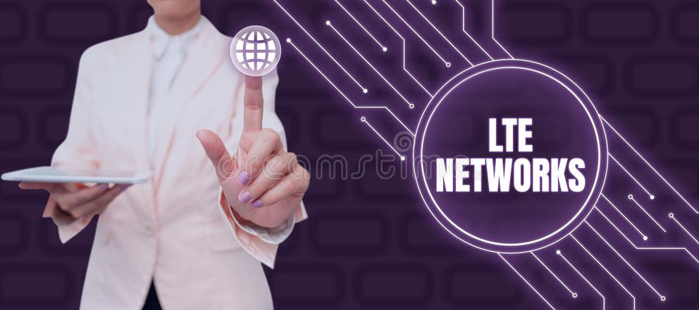 Writing Displaying Text Lte Networks. Concept Meaning Fastest Network ...