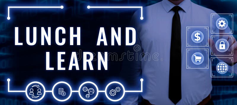 Writing Displaying Text Lunch and Learn. Word for Have Meal and Study ...