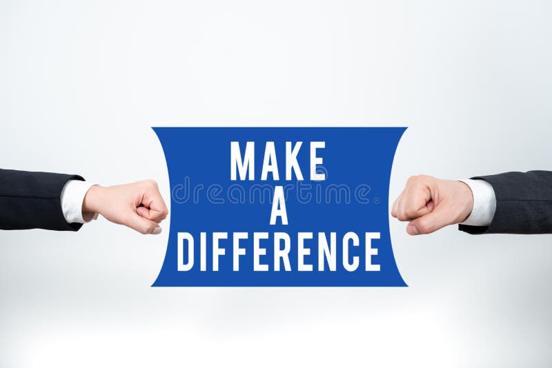 Writing Displaying Text Make a Difference. Business Idea Personal ...