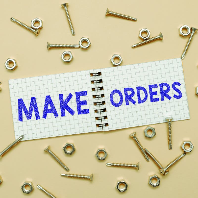 Writing Displaying Text Make Orders. Internet Concept a Confirmed ...
