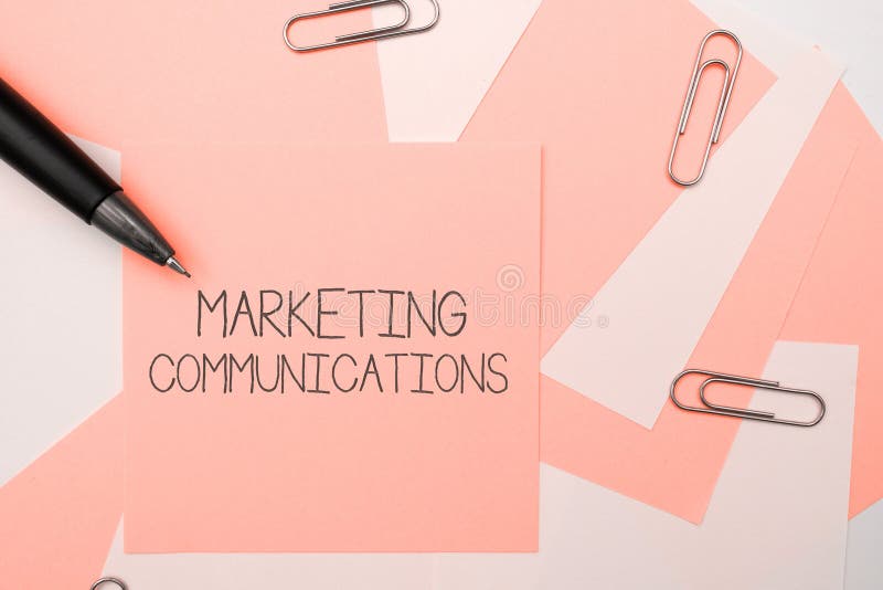 Writing Displaying Text Marketing Communications. Business Concept ... Writing Displaying Text Marketing Communications. Business Concept ...