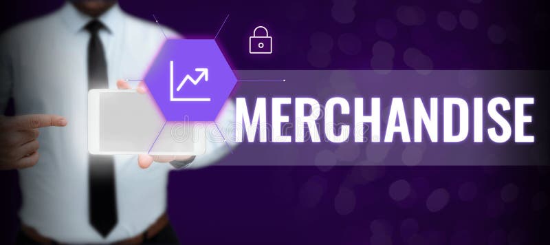 Writing Displaying Text Merchandise. Business Approach the Commodities ...