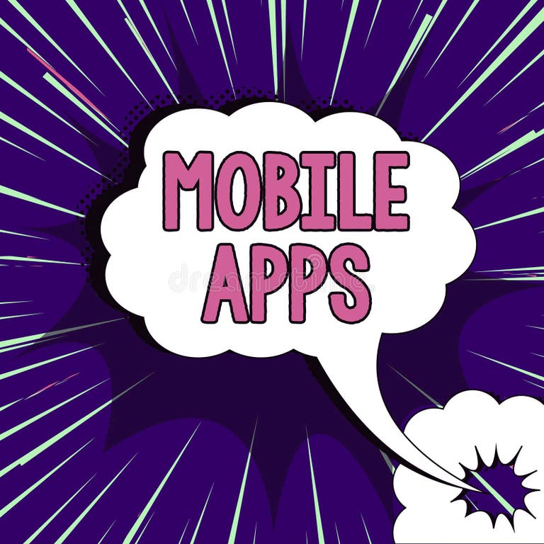 Writing Displaying Text Mobile Apps. Concept Meaning a Software ...