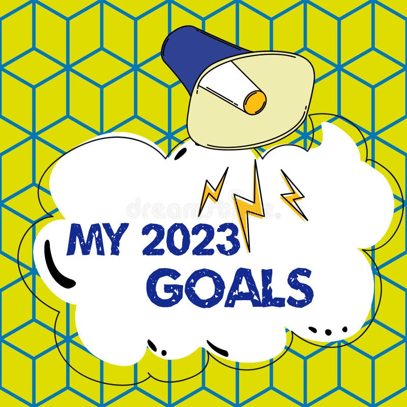 Writing Displaying Text My 2023 Goals. Internet Concept Setting Up ...