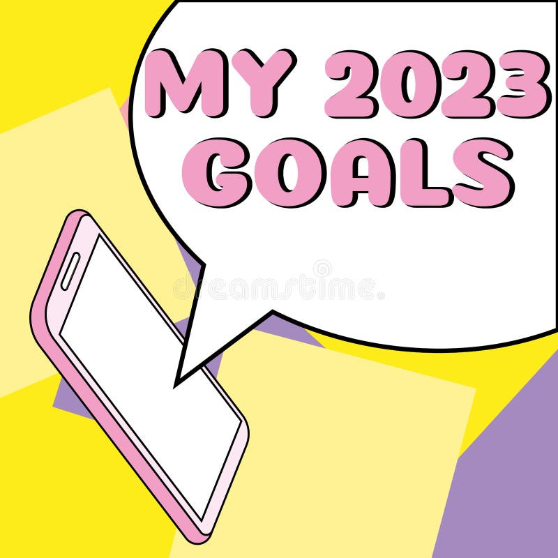 Text Caption Presenting My 2023 Goals. Business Approach Setting Up ...