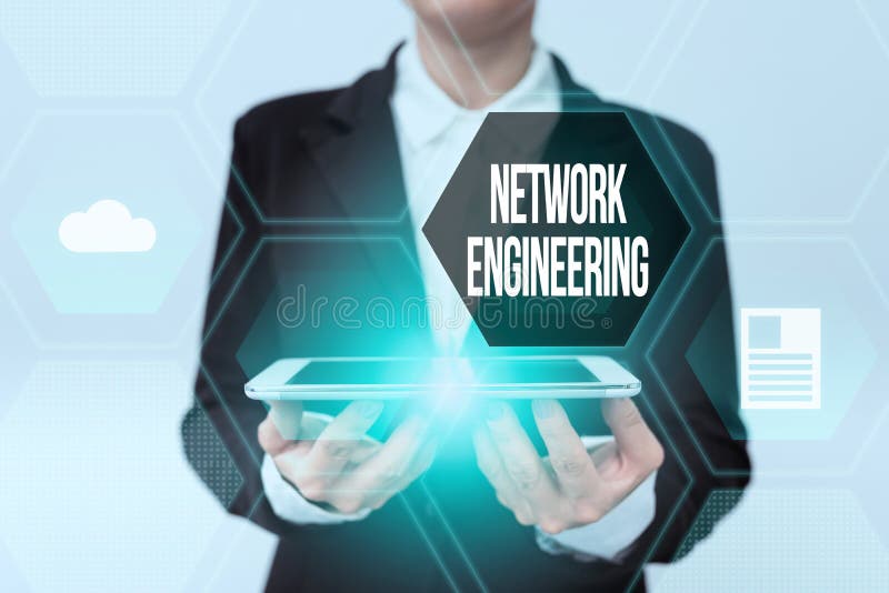 Writing Displaying Text Network Engineering. Conceptual Photo Field ...