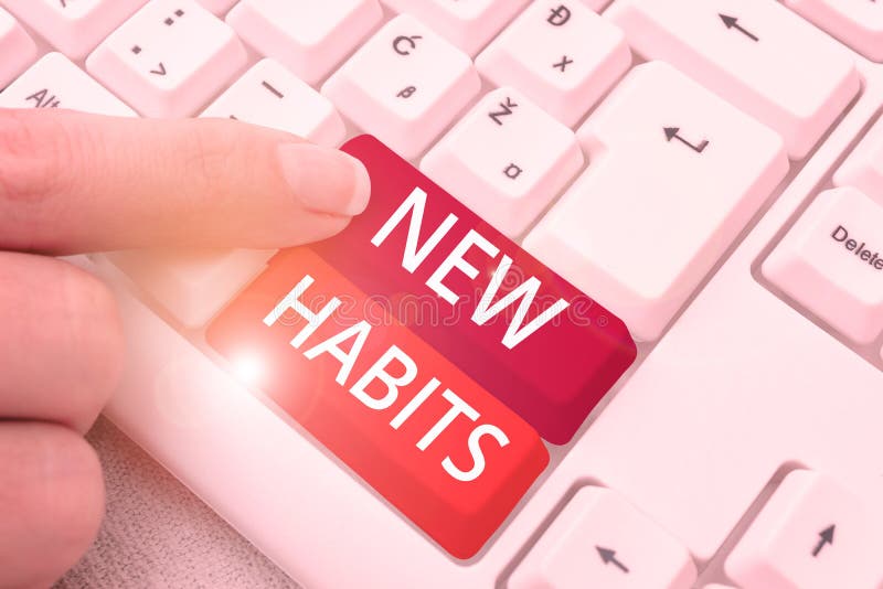 Writing Displaying Text New Habits. Conceptual Photo Change the Routine ...
