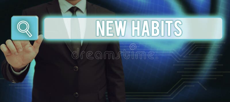 Text Caption Presenting New Habits. Business Showcase Change the ...