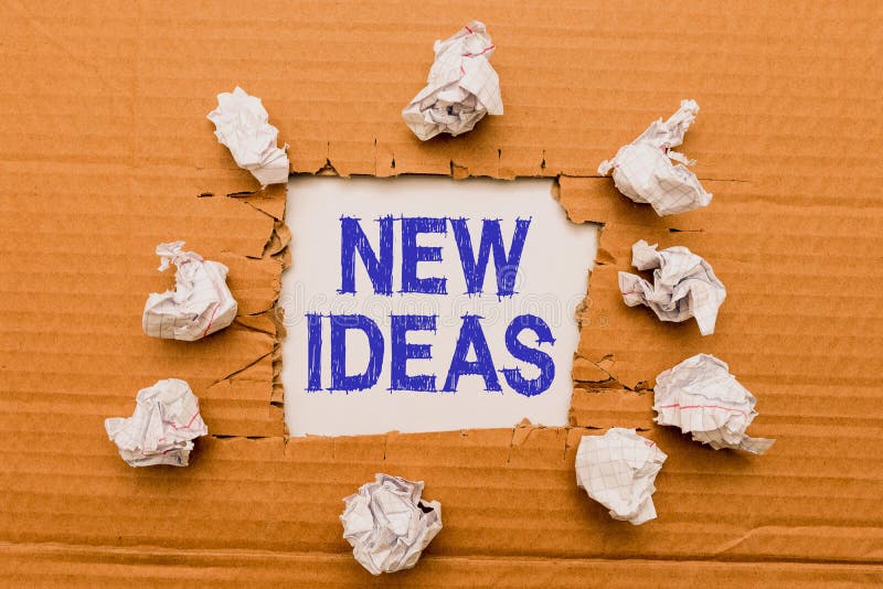 Writing Displaying Text New Ideas. Business Idea Something Original or ...