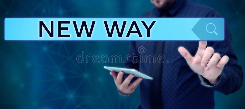 Text Showing Inspiration New Way. Business Showcase To Move from One ...