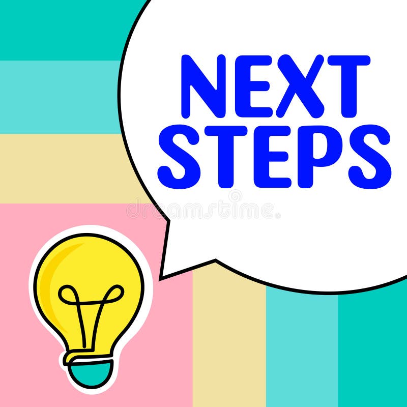 Inspiration Showing Sign Next Steps. Business Concept Numper of Process ...