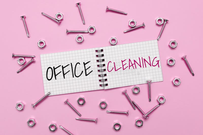 Text Sign Showing Office Cleaning. Internet Concept the Action or ...