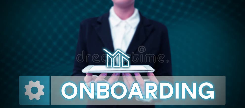 Writing Displaying Text Onboarding. Internet Concept Action Process of Integrating a New ...