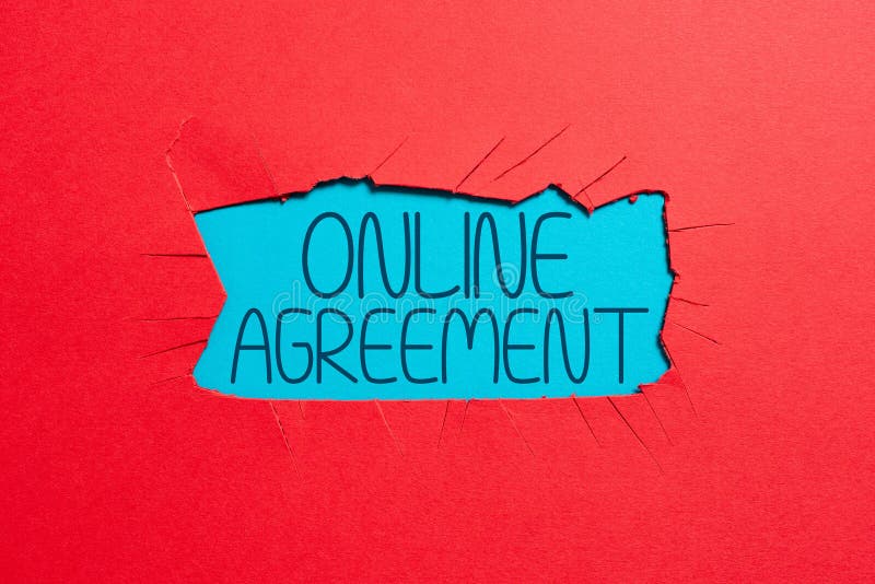 Writing Displaying Text Online Agreement. Conceptual Photo Contracts ...