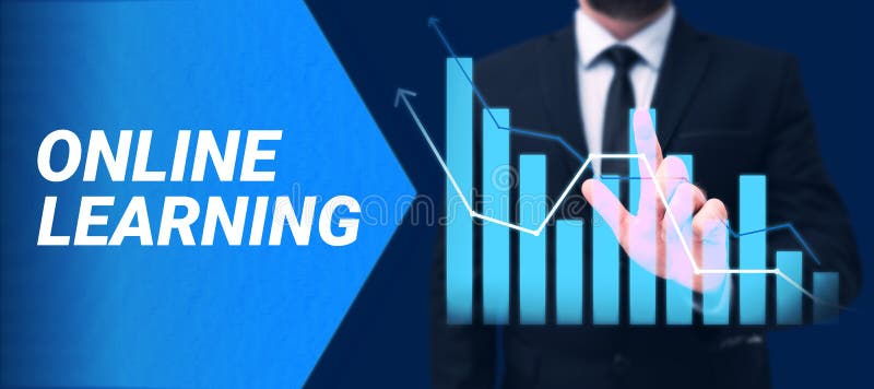 Writing Displaying Text Online Learning. Business Concept Larning with ...