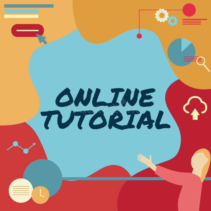 Writing Displaying Text Online Tutorial. Word Written on Process of ...