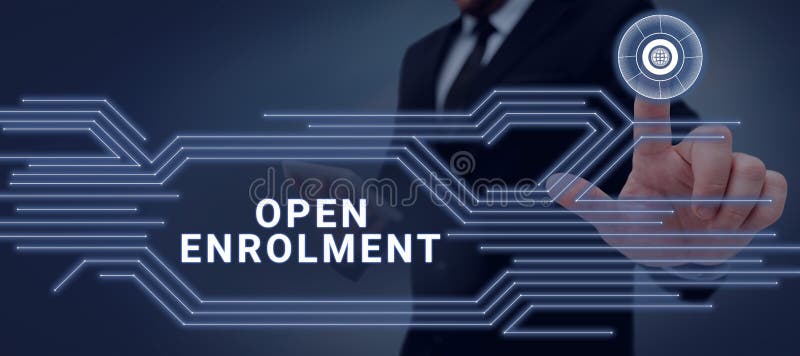 Writing Displaying Text Open Enrolment. Business Concept Allows the ... Writing Displaying Text Open Enrolment. Business Concept Allows the ...