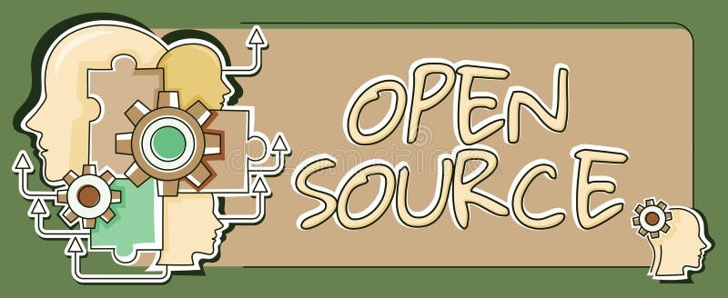 Writing Displaying Text Open Source Business Idea Contains The Source Code That Can Be Modified