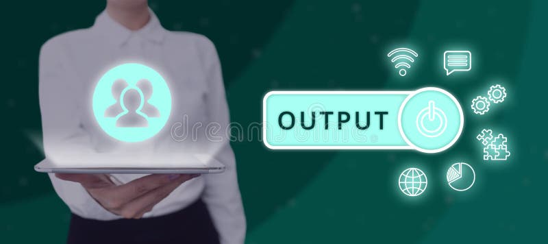 Writing Displaying Text Output Business Idea The Final Result Of Something Or How The Way