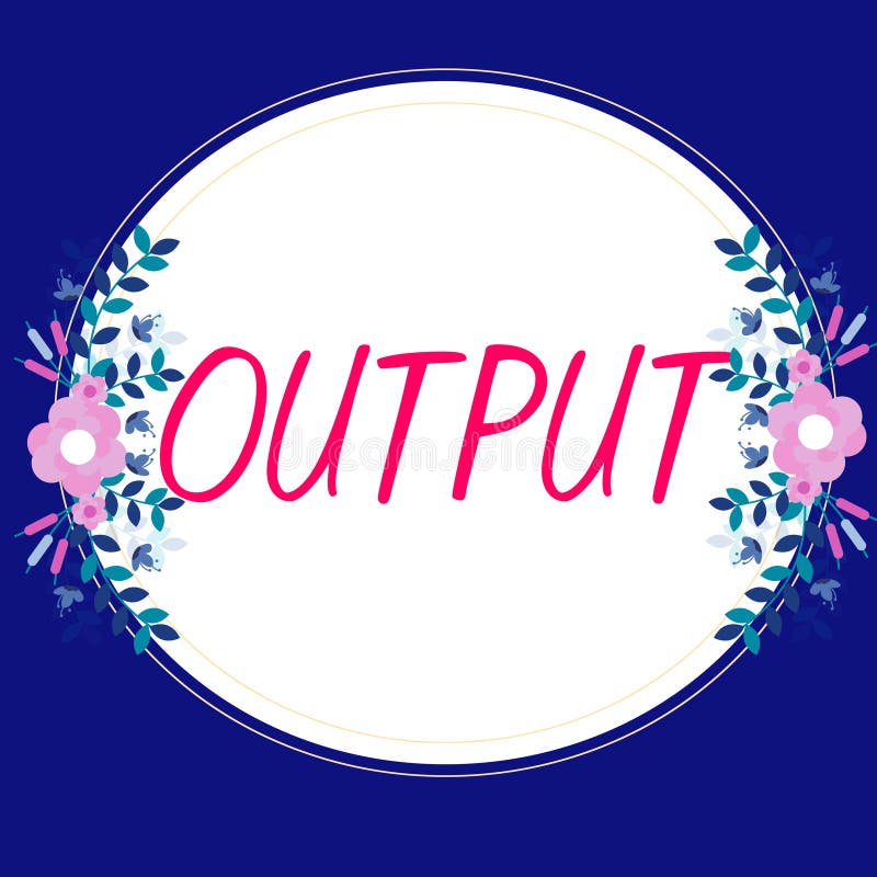 Writing Displaying Text Output Concept Meaning The Final Result Of Something Or How The Way