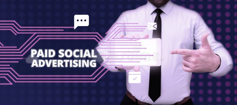 Writing Displaying Text Paid Social Advertising. Internet Concept Way ... Writing Displaying Text Paid Social Advertising. Internet Concept Way ...