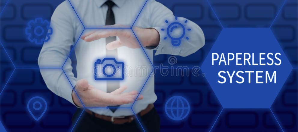 Writing Displaying Text Paperless System. Concept Meaning Storage or ...