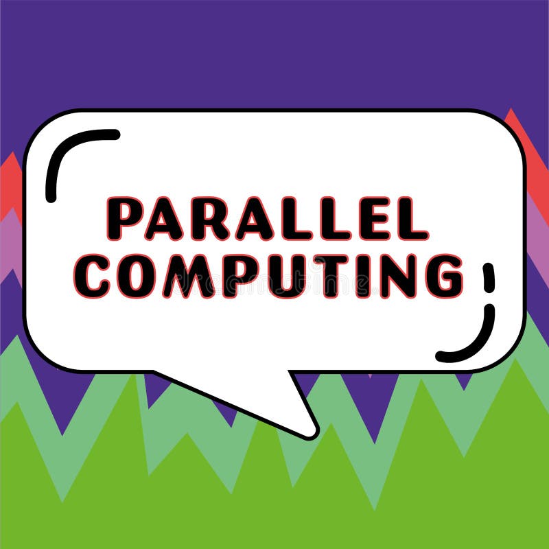 Writing Displaying Text Parallel Computing Business Idea Simultaneous