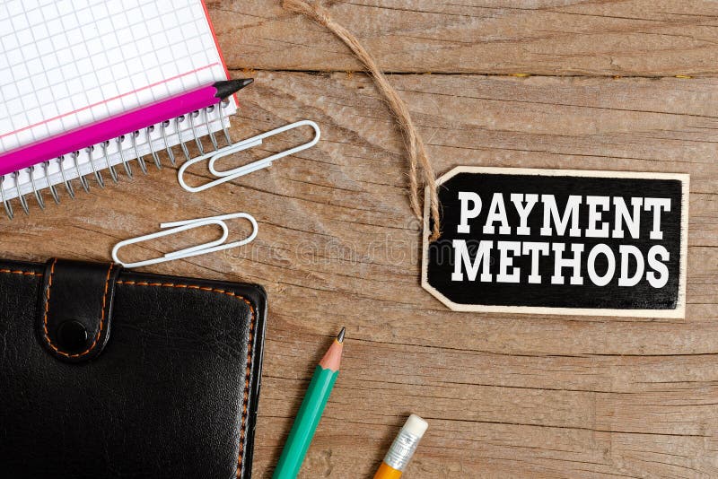 Writing Displaying Text Payment Methods. Concept Meaning Trade of Value ...