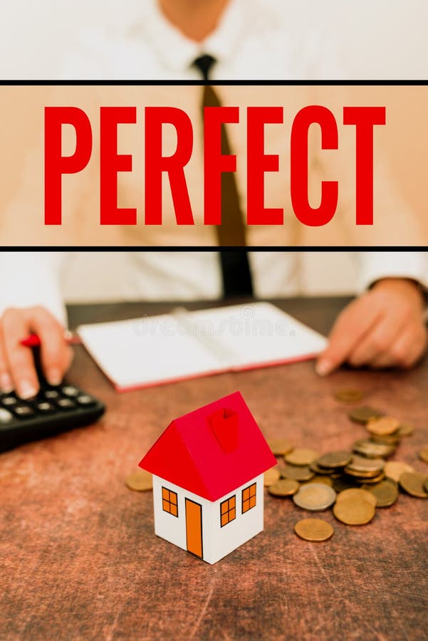 Writing Displaying Text Perfect. Concept Meaning Having All Required ...