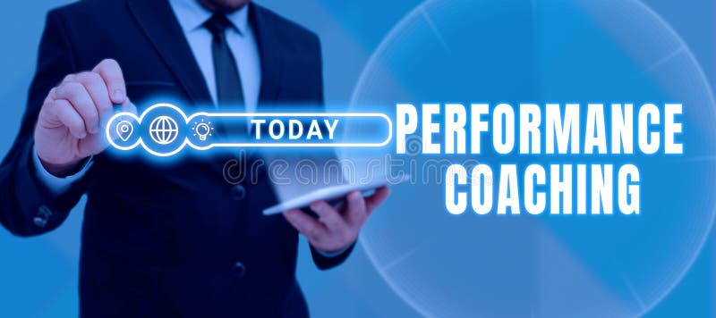Sign Displaying Performance Coaching. Business Idea Facilitate the ...