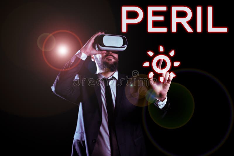 Writing Displaying Text Peril. Business Concept Indicates Something ...