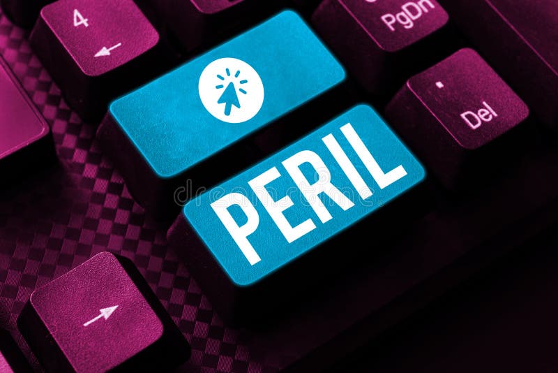 Writing Displaying Text Peril. Word Written on Indicates Something ...