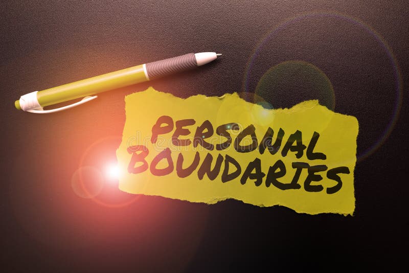 Sign Displaying Personal Boundaries. Business Overview Something that ...