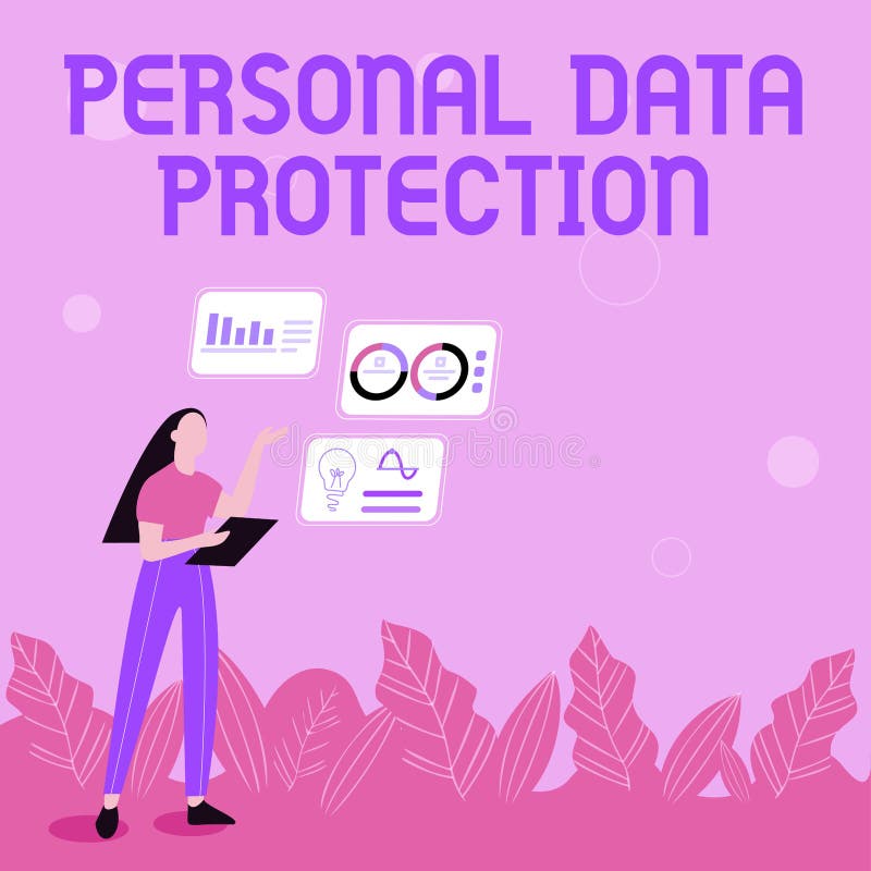 Writing Displaying Text Personal Data Protection. Business Idea ...