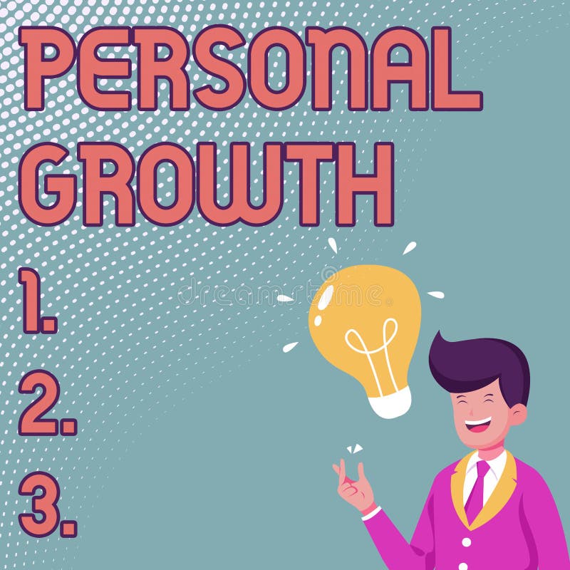 Writing Displaying Text Personal Growth. Internet Concept Improve ...