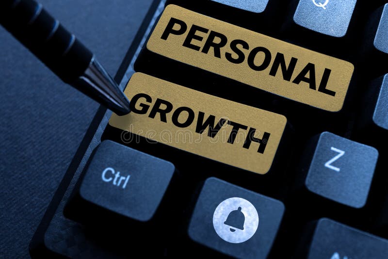 Writing Displaying Text Personal Growth. Word for Ongoing Process of ...