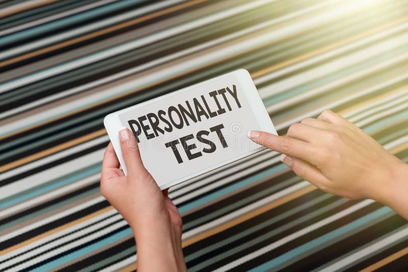 Writing Displaying Text Personality Test. Business Showcase a Method of ...