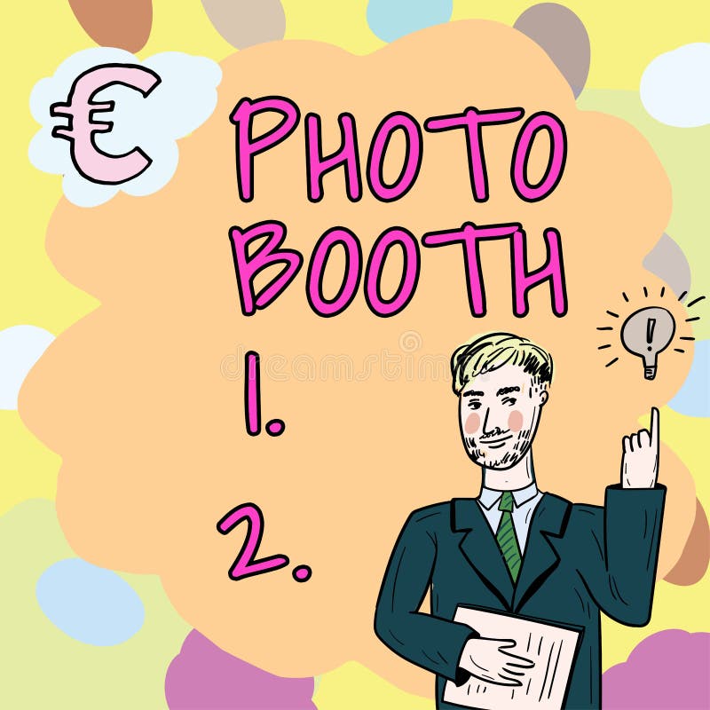 Writing Displaying Text Photo Booth. Business Approach Form of Photo ...