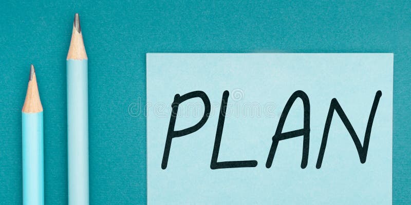 Writing Displaying Text Plan. Business Concept Start of a Detailed ...