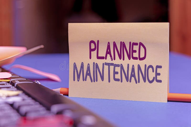 Text Showing Inspiration Planned Maintenance. Business Concept ...
