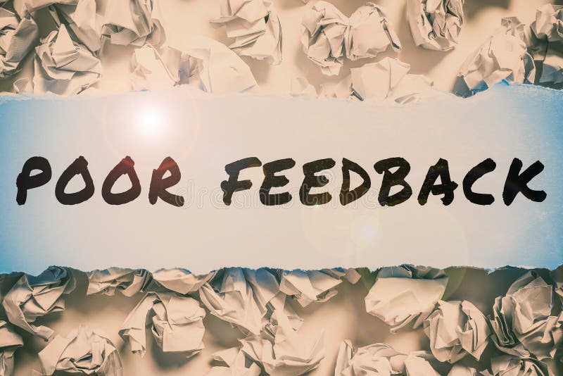 Writing Displaying Text Poor Feedback. Business Idea Lowgraded ...