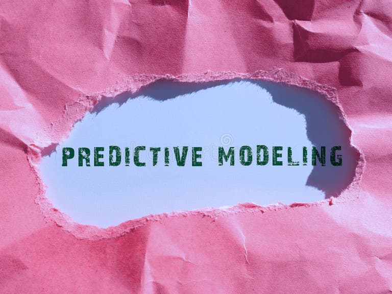 Writing Displaying Text Predictive Modeling. Business Concept ...
