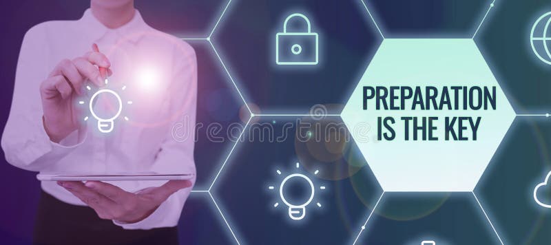 Writing Displaying Text Preparation is the Key. Business Idea Action of ...