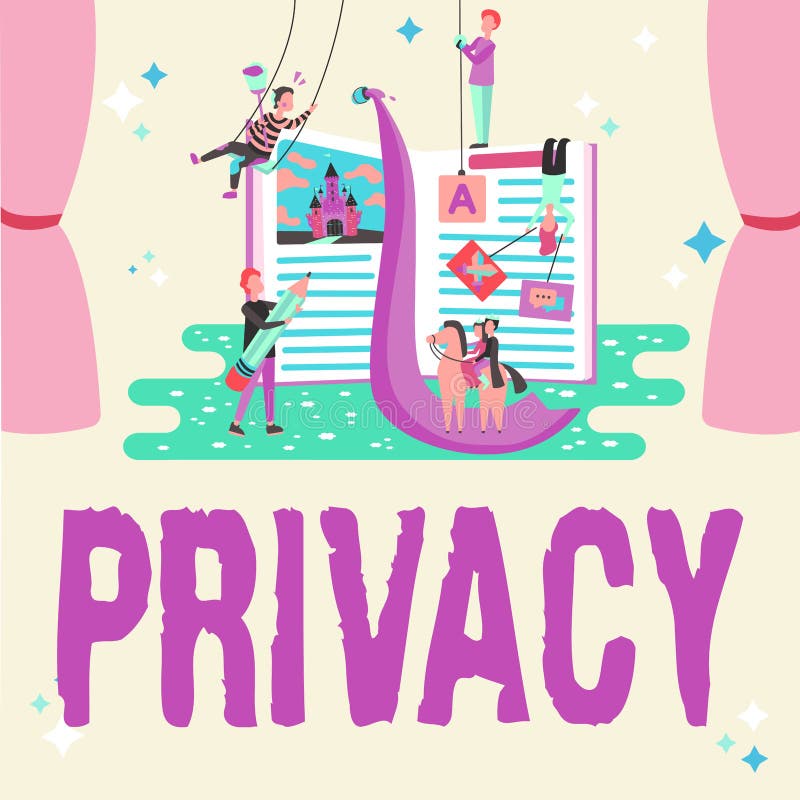 Writing Displaying Text Privacy. Internet Concept Right To Keep ...