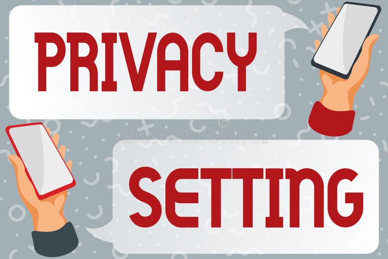 Writing Displaying Text Privacy Setting. Business Showcase Limit the ...