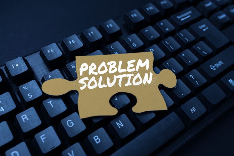 Text Caption Presenting Problem Solution Internet Concept Solving Consists Of Using Generic
