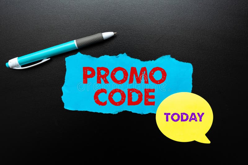 Writing Displaying Text Promo Code. Business Showcase Letters or ...