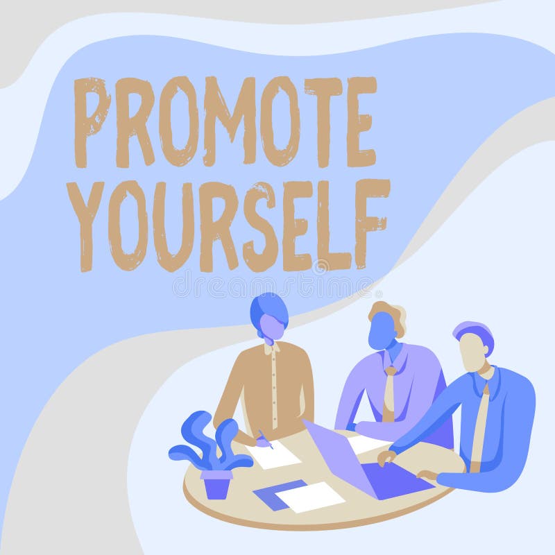 Writing Displaying Text Promote Yourself. Business Showcase Market and ... Writing Displaying Text Promote Yourself. Business Showcase Market and ...